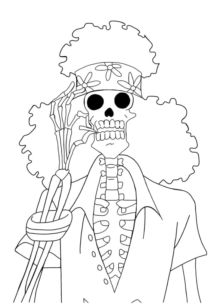 Desenho do brook de one piece para colorir - Kids Color