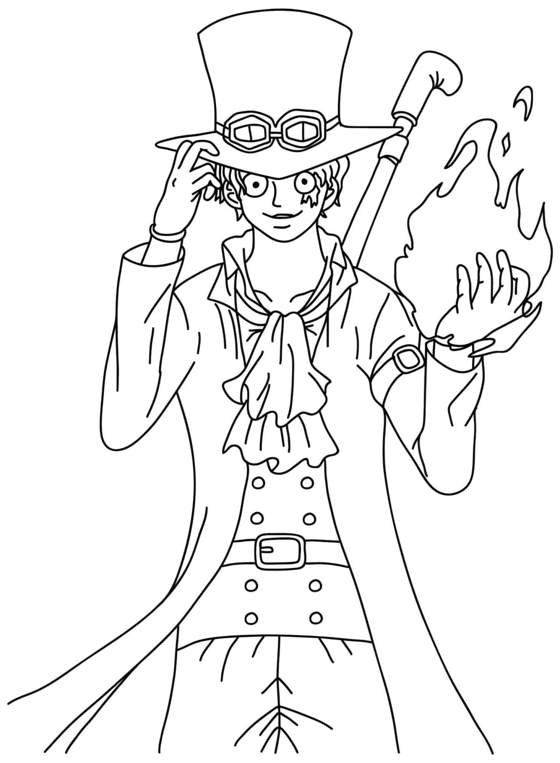 Desenho do sabo de one piece para colorir - Kids Color